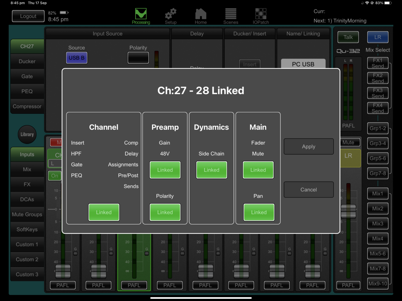 Connect Windows PC to Allen & Heath QU32 – Trinity Methodist Church Lisburn
